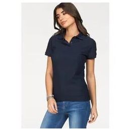 Poloshirt Fruit of the Loom "Lady-Fit Premium Polo", Damen, Gr. M (38), blau (marine), Piqu&eacute;, Obermaterial: 100% Baumwolle, unifarben, Basic, sehr figurbetont h&uuml;ftbedeckend, Rundhals, Rippstrickb&uuml;ndchen, Shirts, Sommershirt, unifarben, aus reiner Baumwolle