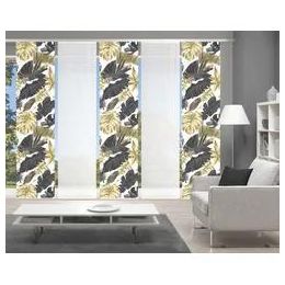 Schiebegardine Vision S "LETHI", grau (goldfarben, anthrazit), B:60cm H:260cm, Polyester, Gardinen, DIGITALDRUCK