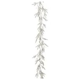 Winterliche Kunstpflanze Creativ green "Weihnachtsdeko, Weihnachtsgirlande", silber (silberfarben), B:12cm H:7cm L:180cm, Kunststoff, Kunstpflanzen, Weihnachtsgirlande, Girlande, silberfarbenfarbene Optik