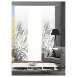 Schiebegardine Home Wohnideen "PAMPAS", grau, B:60cm H:245cm, Polyester, Gardinen, DIGITALDRUCK