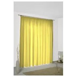 Vorhang WIRTH "SUNBONE" Gr. 4, gelb, B:132cm H:245cm, Polyester, Gardinen