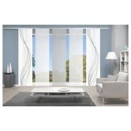 Schiebegardine Vision S "5ER SET HEIGHTS" Gr. 1, grau, B:60cm H:260cm, Polyester, Gardinen, HxB: 260x60, Schiebevorhang 5er Set Digitaldruck