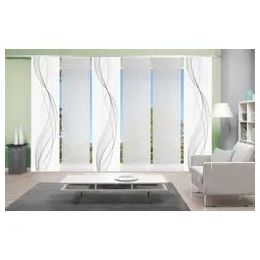 Schiebegardine Vision S "6ER SET HEIGHTS" Gr. 1, grau, B:60cm H:260cm, Polyester, Gardinen, HxB: 260x60, Schiebevorhang 6er Set Digitaldruck
