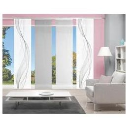 Schiebegardine Vision S "4ER SET HEIGHTS" Gr. 1, grau, B:60cm H:260cm, Polyester, Gardinen, HxB: 260x60, Schiebevorhang 4er Set Digitaldruck