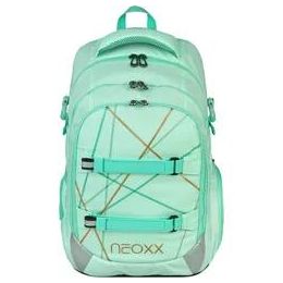 Schulrucksack neoxx "Active Pro, Mint To Be", Kinder, Gr. B/H/T: 31cm x 45,5cm x 24cm, grün (mint to be), Polyester, Rucksäcke