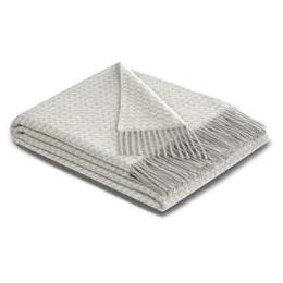 Plaid Biederlack "Vivo", silber, B:130cm L:170cm, Kaschmir, Schurwolle, Wohndecken, mit hohem Kaschmiranteil