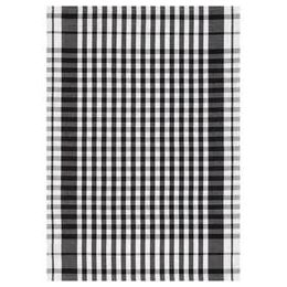 Geschirrtuch stuco "vichy", schwarz (schwarz, weiß), B:50cm L:70cm, 100% Baumwolle, Geschirrtücher