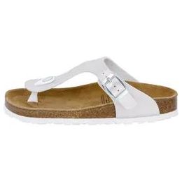 Zehentrenner Lico "Zehenstegpantolette Bioline Trend Kids", Gr. 35, silber (silberfarben), Synthetik, Schuhe