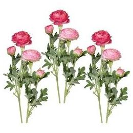 Kunstblume Creativ green, rosa, H:40cm, Kunststoff, Polyester, Kunstpflanzen, 6er Set