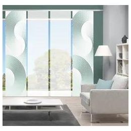 Schiebegardine Vision "BEXON" Gr. 1, blau (petrol), B:60cm H:260cm, Polyester, Gardinen, SET,SCHIEBEVORHANG,BAMBUS,DIGITALDRUCK