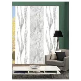Schiebegardine Home Wohnideen "SOEREN" Gr. 1, grau, B:60cm H:245cm, Polyester, Gardinen, SCHIEBEVORHANGSET,SEIDENOPTIK,DIGIDRUCK