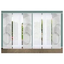 Schiebegardine HOME IN GREEN "AFONSO" Gr. 1, grau, B:60cm H:245cm, Polyester, Gardinen, SET DIGITALDRUCK,BAMBUSOPTIK RECYCELT