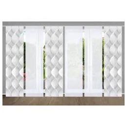 Schiebegardine HOME IN GREEN "LAMIRA" Gr. 1, grau, B:60cm H:245cm, Polyester, Gardinen, SET DIGITALDRUCK,BAMBUSOPTIK RECYCELT