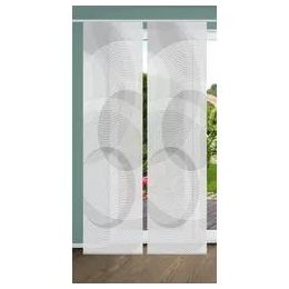 Schiebegardine HOME IN GREEN "AFONSO" Gr. 1, grau, B:60cm H:245cm, Polyester, Gardinen, SET DIGITALDRUCK,BAMBUSOPTIK RECYCELT