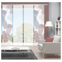 Schiebegardine Vision "NAYAH" Gr. 1, rot (bordeaux), B:60cm H:260cm, Polyester, Gardinen, SET,SCHIEBEVORHANG,BAMBUS,DIGITALDRUCK