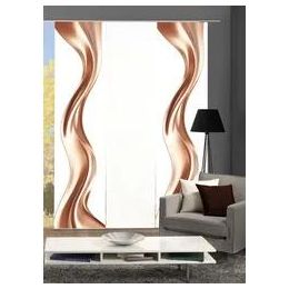 Schiebegardine Home Wohnideen "OAKLEY" Gr. 1, rosa, B:60cm H:245cm, Polyester, Gardinen, SCHIEBEVORHANGSET,SEIDENOPTIK,DIGIDRUCK