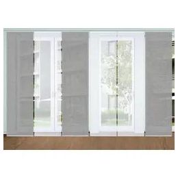 Schiebegardine HOME IN GREEN "ESTRA" Gr. 1, grau, B:60cm H:245cm, Polyester, Gardinen, SET DIGITALDRUCK,BAMBUSOPTIK RECYCELT