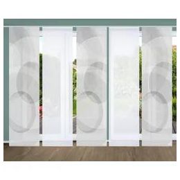 Schiebegardine HOME IN GREEN "AFONSO" Gr. 1, grau, B:60cm H:245cm, Polyester, Gardinen, SET DIGITALDRUCK,BAMBUSOPTIK RECYCELT