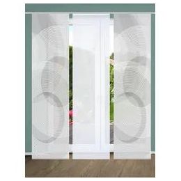 Schiebegardine HOME IN GREEN "AFONSO" Gr. 1, grau, B:60cm H:245cm, Polyester, Gardinen, SET DIGITALDRUCK,BAMBUSOPTIK RECYCELT