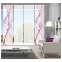 Schiebegardine Vision "PACOLIA" Gr. 1, pink, B:60cm H:260cm, Polyester, Gardinen, SET,SCHIEBEVORHANG,BAMBUS,DIGITALDRUCK