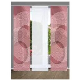 Schiebegardine HOME IN GREEN "AFONSO" Gr. 1, rot (bordeaux), B:60cm H:245cm, Polyester, Gardinen, SET DIGITALDRUCK,BAMBUSOPTIK RECYCELT
