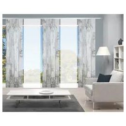 Schiebegardine Vision "LIZZA" Gr. 1, grau, B:60cm H:260cm, Polyester, Gardinen, SET,SCHIEBEVORHANG,BAMBUS,DIGITALDRUCK