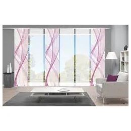 Schiebegardine Vision "PACOLIA" Gr. 1, pink, B:60cm H:260cm, Polyester, Gardinen, SET,SCHIEBEVORHANG,BAMBUS,DIGITALDRUCK