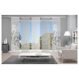 Schiebegardine Vision S "5ER SET SEMORA" Gr. 1, grau, B:60cm H:260cm, Polyester, Gardinen, HxB: 260x60, Schiebevorhang 5er Set Digitaldruck
