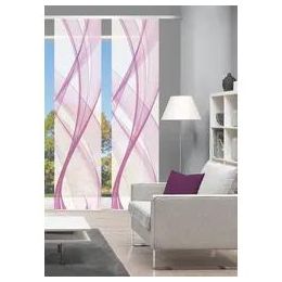 Schiebegardine Vision "PACOLIA" Gr. 1, pink, B:60cm H:260cm, Polyester, Gardinen, SET,SCHIEBEVORHANG,BAMBUS,DIGITALDRUCK