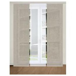 Schiebegardine HOME IN GREEN "ESTRA" Gr. 1, grau (taupe), B:60cm H:245cm, Polyester, Gardinen, SET DIGITALDRUCK,BAMBUSOPTIK RECYCELT