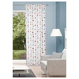 Vorhang Home Wohnideen "EFFIE" Gr. 1, orange (terra), B:135cm H:245cm, Baumwolle, Polyester, Gardinen, Kombibandschal Dekostoff, bedruckt