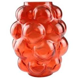 Dekovase AM Design "Bauchige Glasvase in Orange", orange, B:20cm H:26cm, Glas, Vasen, für lebendige Akzente