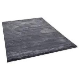 Fellteppich Gino Falcone "Kuschelteppich Chiara", grau (anthrazit), B:40cm H:30mm L:60cm, Polyester, Teppiche, Fellteppich, Kunstfell, Kaninchenfell-Haptik, besonders weicher Langflor