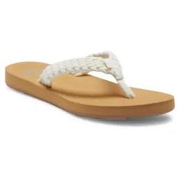 Zehentrenner Roxy "Porto", Gr. 7(37), beige (natural), Obermaterial: 90% Baumwolle, 10% Polyester / Futter: 100% TPR, Schuhe