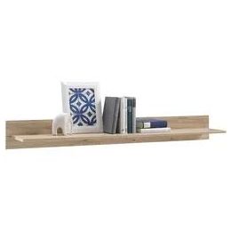 HBZ-MEBLE Wandboard HBZ "Romance", braun (san remo hell), B:143cm H:17cm T:24cm, Holzwerkstoff, Regale, Eiche San Remo hell, Regal schwebend bis 3 kg belastbar