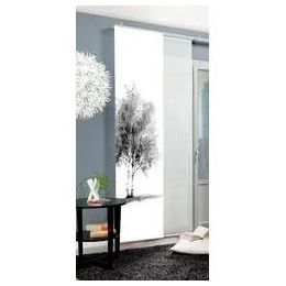 Schiebegardine Home Wohnideen "TREE" Gr. 1, grau, B:60cm H:245cm, Polyester, Gardinen, Schiebewand Seidenoptik, Digitaldruck