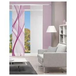 Schiebegardine Vision "PACOLIA" Gr. 1, pink, B:60cm H:260cm, Polyester, Gardinen, SCHIEBEVORHANG, BAMBUS, DIGITALDRUCK