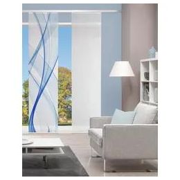Schiebegardine Vision "PACOLIA" Gr. 1, blau, B:60cm H:260cm, Polyester, Gardinen, SCHIEBEVORHANG, BAMBUS, DIGITALDRUCK