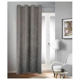 Vorhang HOMING "Stromboli" Gr. 1, grau (dunkelgrau), B:135cm H:245cm, Polyester, Gardinen, Fertigschal