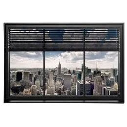 Poster Reinders "New York Fensterblick", bunt (farbe bild(er): mehrfarbig), B:91,5cm H:61cm, Papier, Bilder