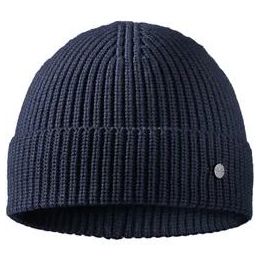 Strickmütze Pearlwood "KNUT", Damen, blau, Grobstrick, Materialmix, unifarben, Mützen, Grobstrick, kurze Passform, Temperaturregulierend