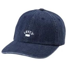 Levi's Baseball Cap LEVI'S "LAZY GIRL LOGO", Damen, blau (dunkelblau), Baumwolle, unifarben, modisch, Caps, mit Markenlogo Stickerei