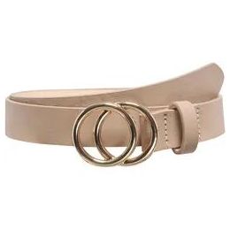 Taillengürtel Only "ONLRASMI FAUX LEATHER JEANS BELT", Damen, Gr. 95, silber mink detail:light gold buckle, Kunstfaser, modisch, Gürtel