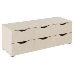 TV-Board Rauch "Lowboard TV-Schrank TV-Schrank Landhausstil MARLENE", beige (champagner), B:120cm H:42cm T:42cm, Holzwerkstoff, Sideboards, mit 6 geräumigen Schubladen und Soft-Close-Funktion MADE IN GERMANY