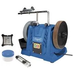 Nass-Trockenschleifer Scheppach "TIGER 5000S", blau, B:33cm H:27cm L:29cm, Schleifmaschinen, 200mm Korund-Schleifstein, 120min-1