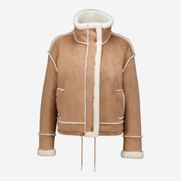 Rino & Pelle Braune Jacke aus Kunstwildleder