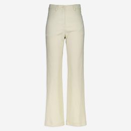 Cremefarbene Jacques Straight Leg Hose mit Struktur