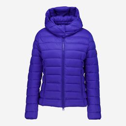 Save the Duck Dunkelblaue wattierte Jacke mit abnehmbarer Kapuze