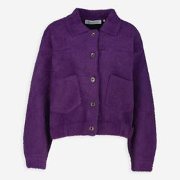 Rino & Pelle Violette Bubbly Strickjacke mit flauschiger Oberfläche