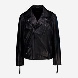 Costume National Schwarze Bikerjacke aus Leder